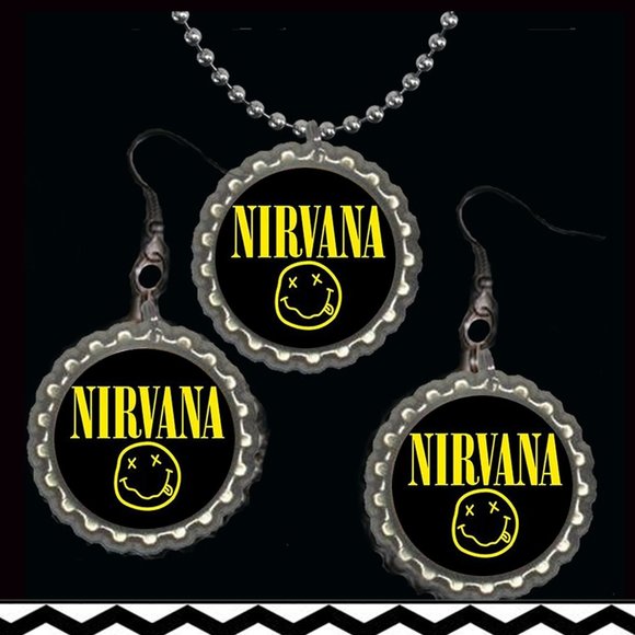 self hand made | Jewelry | Nirvana Inspired Necklace And Earrings ...